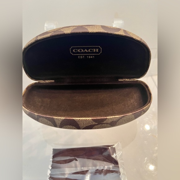 Coach | Accessories | Coach Logo Eyeglass Case Hard Pod Wsnap Closure ...